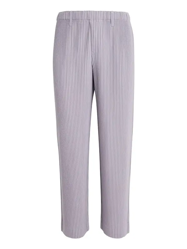Issey Miyake Pleated Straight Trousers - Purple