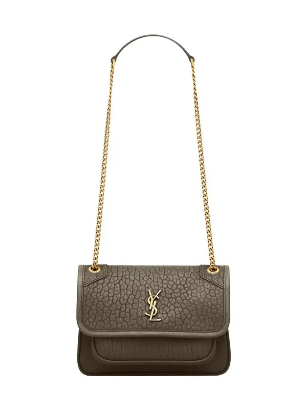 Saint Laurent Mini Niki Leather Shoulder Bag - Green