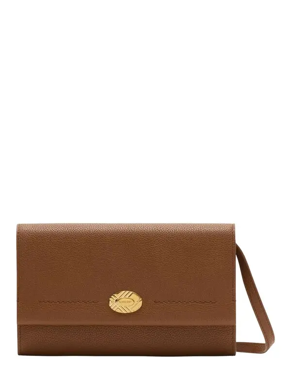 Burberry Leather Cotswolds Strap Wallet - Brown
