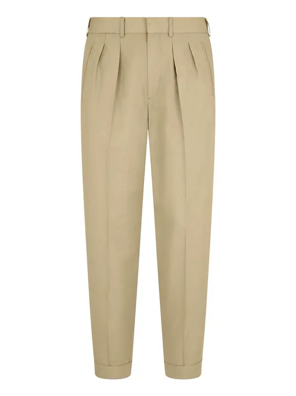 TOM FORD Cotton-silk Tailored Trousers - Green