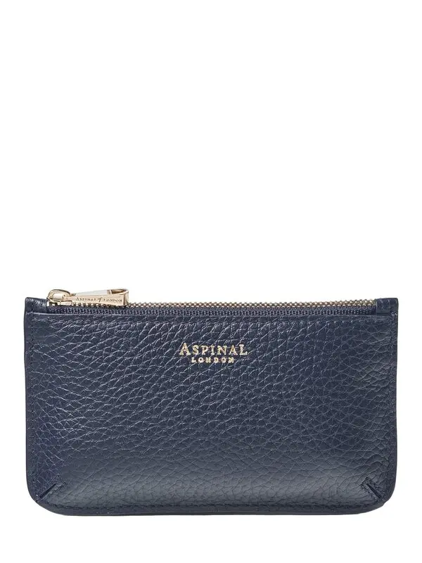 ASPINAL OF LONDON Leather Ella Card Holder - Navy