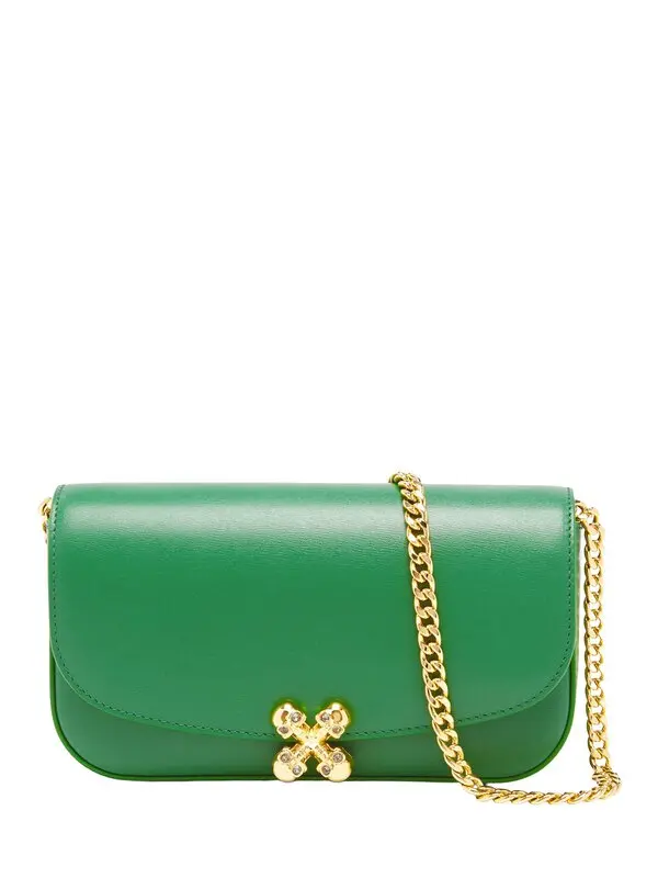 Alexander McQueen Small Skull Flower Cross-body Bag - Green