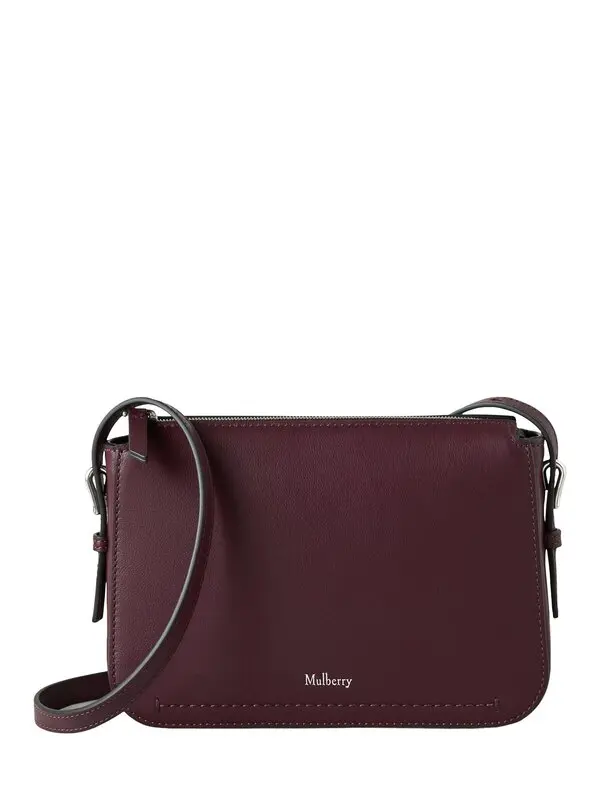 Mulberry Leather Clovelly Pouch - Burgundy