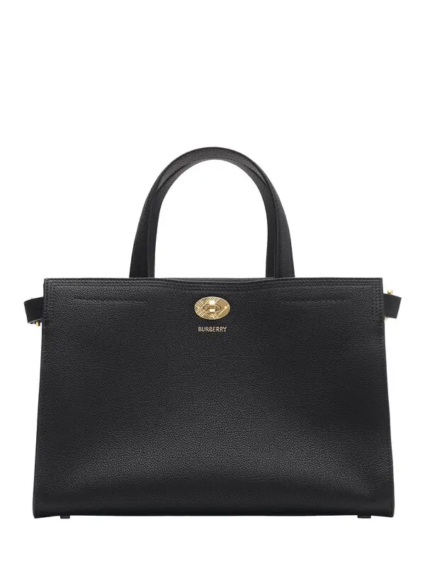 Burberry Small Calfskin Cotswolds Tote - Black