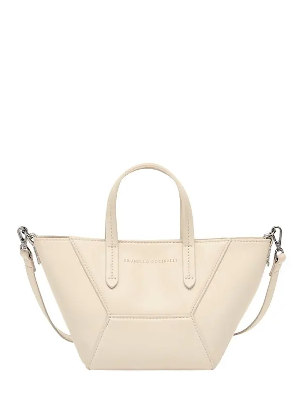 Brunello Cucinelli Bc Duo Mini Tote Bag - Ivory