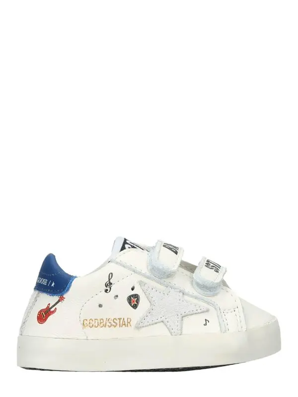 Golden Goose Leather Baby School Sneakers - White