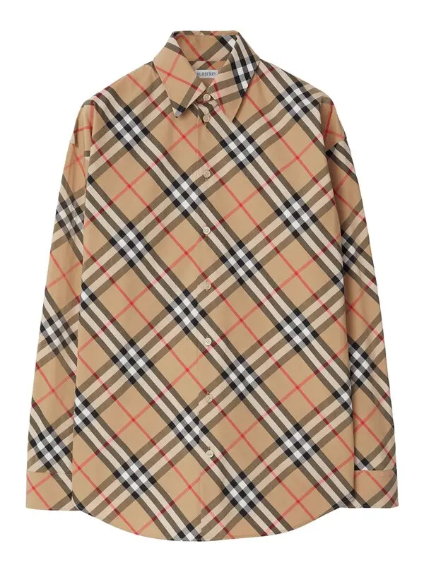 Burberry Cotton Check Shirt - Beige