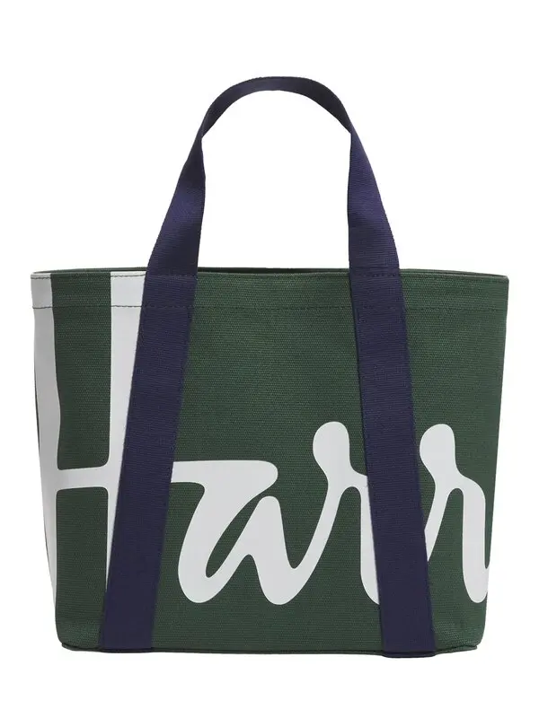 Harrods Mini Cotton Logo Tote Bag - Green