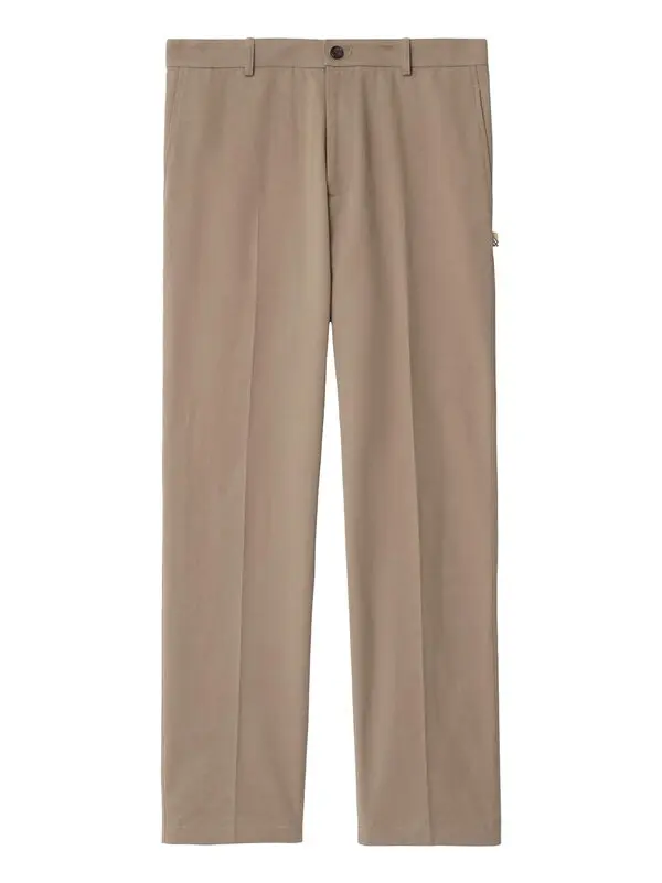 Burberry Cotton Twill Slim Chinos - Brown
