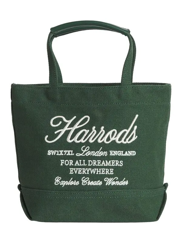 Harrods Embroidered Logo Tote Bag - Green