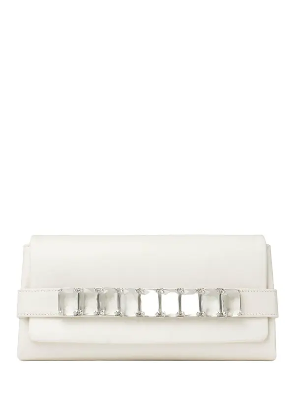 JIMMY CHOO Kya Clutch Bag - White