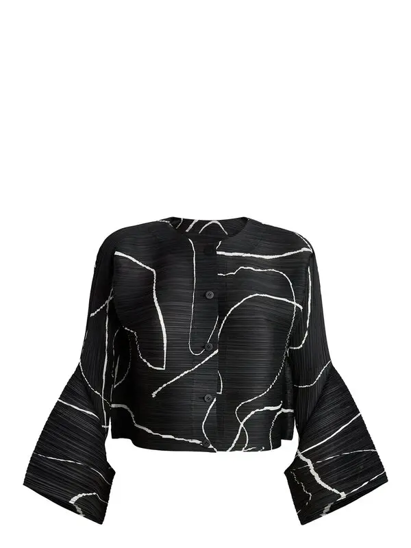 Issey Miyake Printed Pause Jacket - Black