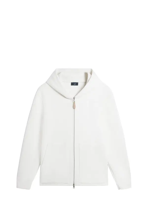 Dunhill Cotton-cashmere Zip-up Hoodie - White