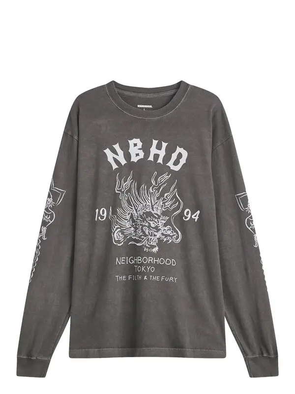 NEIGHBORHOOD Ls-14 Souvenir Long Sleeve T-shirt - Black