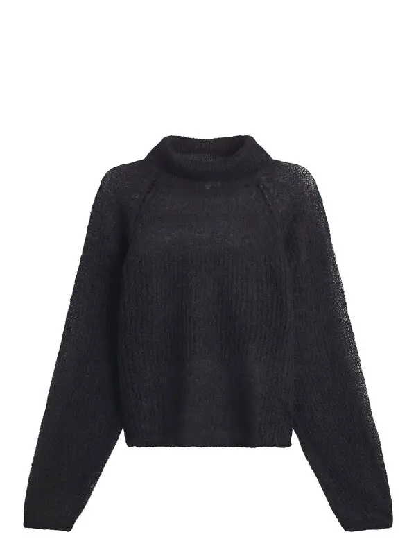 STEL Turtle Neck Knit Jumper - Black
