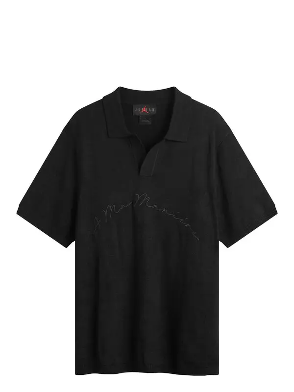 JORDAN X A Ma Maniere Knit Polo - Black
