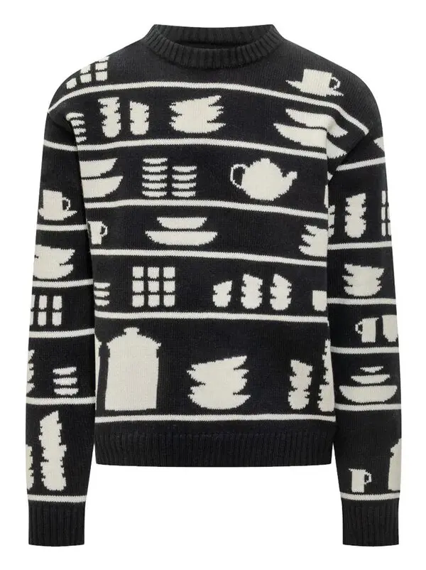 JW Anderson Graphic Print Sweater - Black