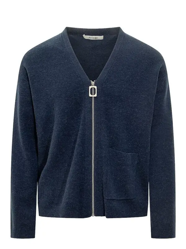 JW Anderson Navy Zip Cardigan - Blue
