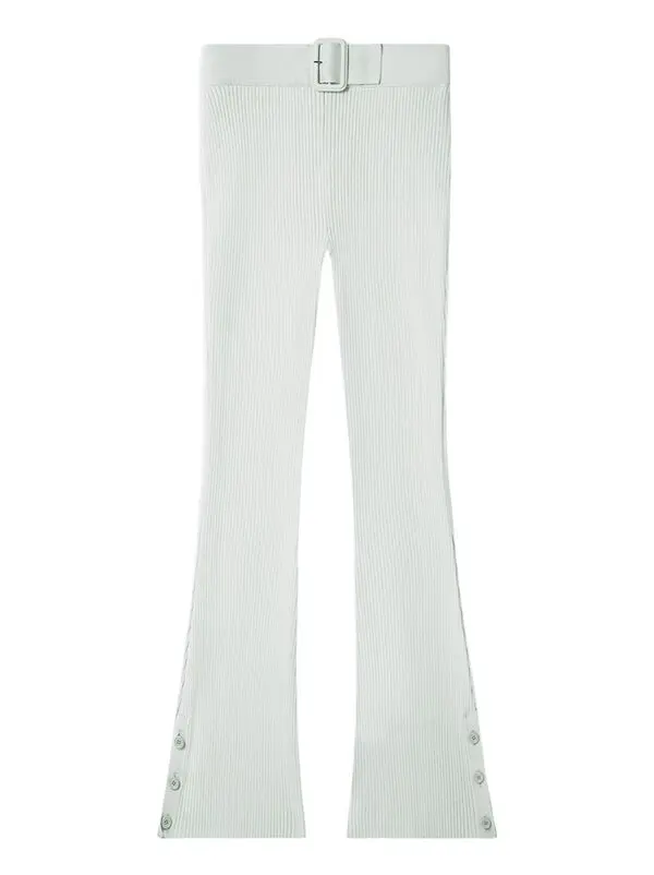 COURRÃ¨GES Rib Knit Capri Trousers - Blue
