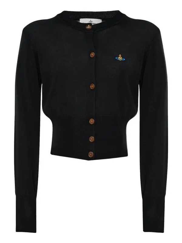 VIVIENNE WESTWOOD Logo Cardigan - Black