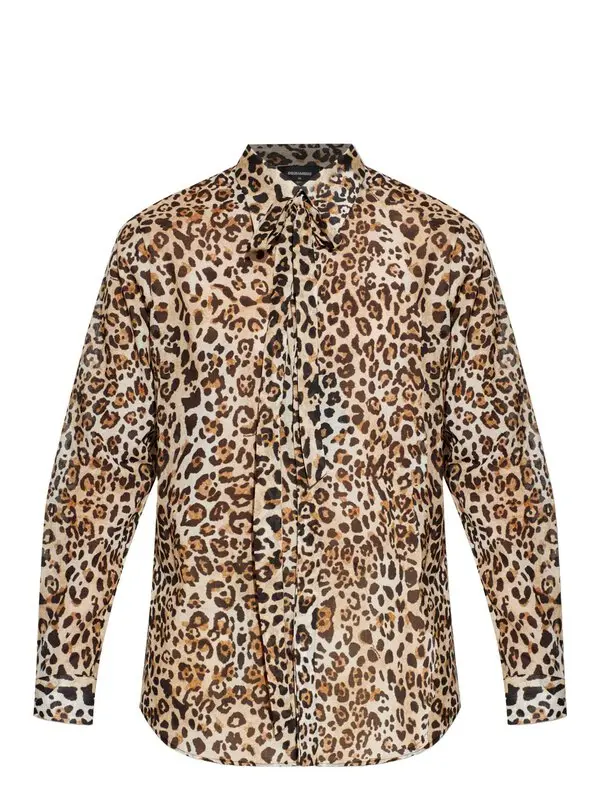 Dsquared2 Shirt With Animal Motif - Brown
