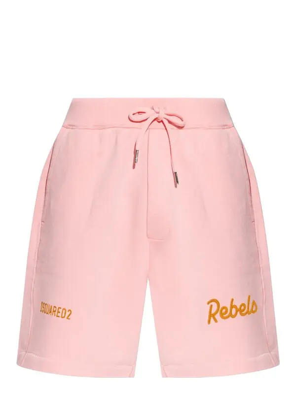 Dsquared2 Shorts With Embroidered Logo - Pink