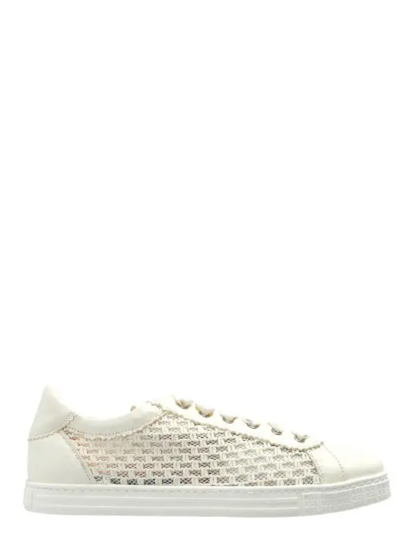 Agl Sade Plots Leather Sneakers - Cream