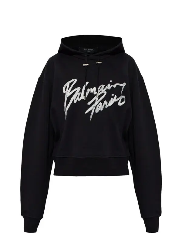 Balmain Hooded Sweatshirt - Black