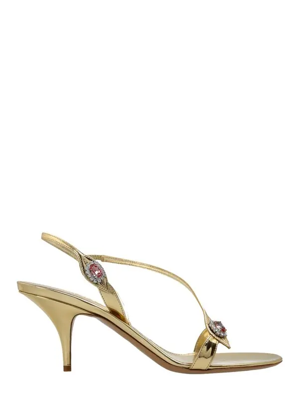 FERRAGAMO Sibilla Heeled Sandals - Gold