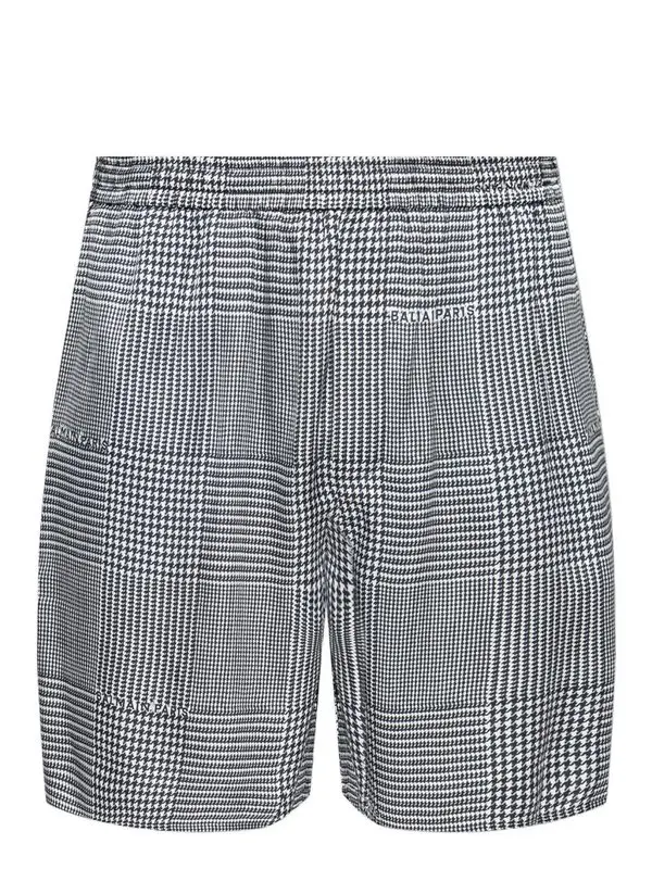 Balmain Houndstooth Shorts - Grey
