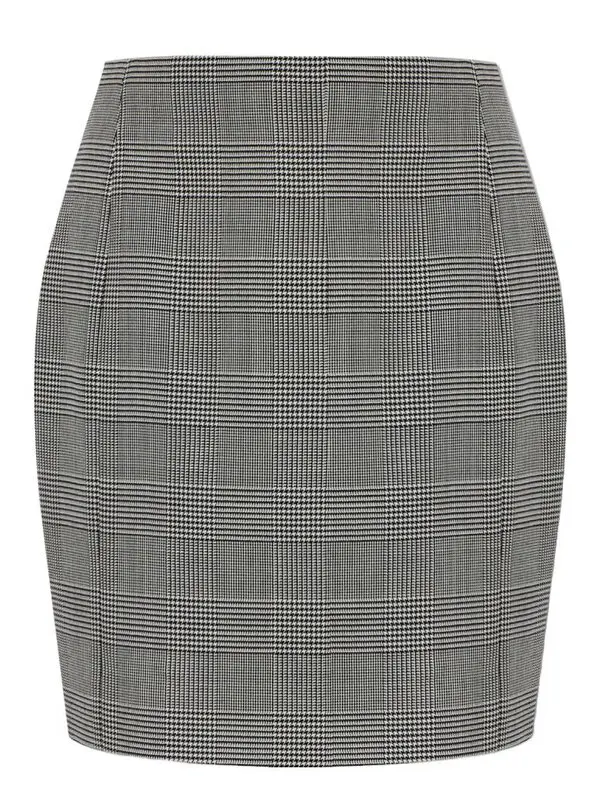 Balmain Houndstooth Pencil Skirt - Grey