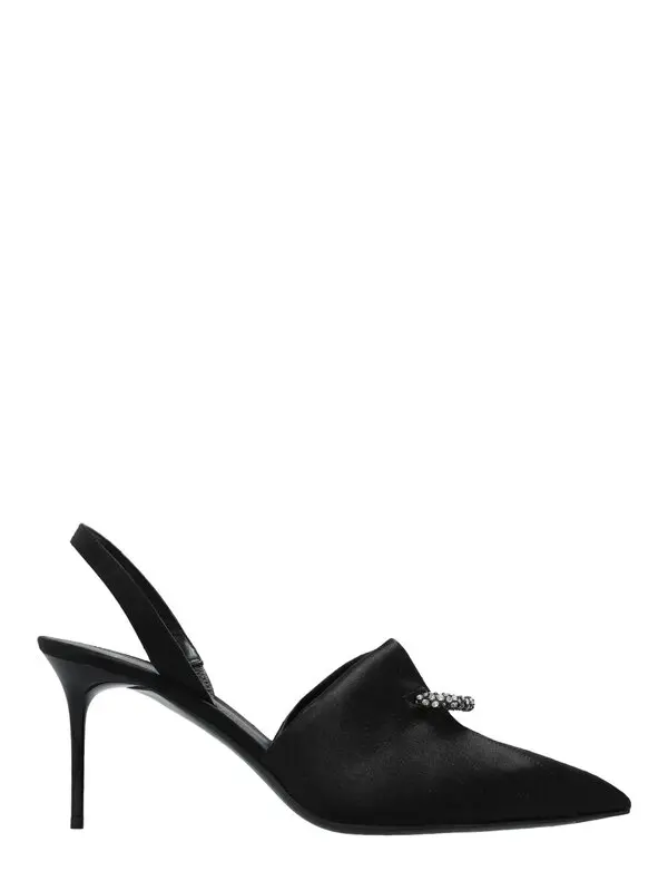 Balmain Heeled Slingback Shoes - Black