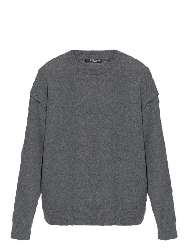 Balmain Crew Neck Sweater - Grey