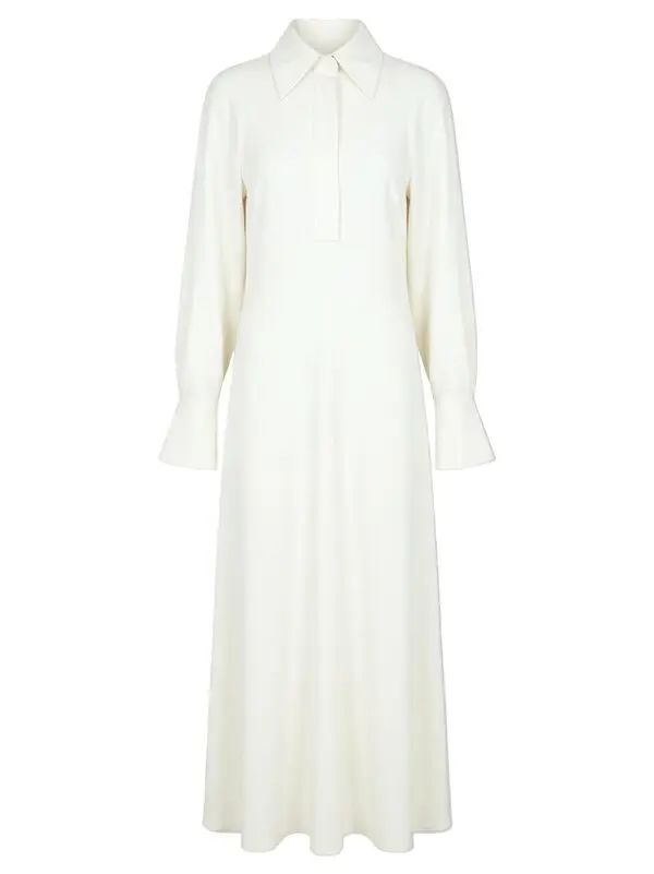 Victoria Beckham Collared A-line Dress - Cream