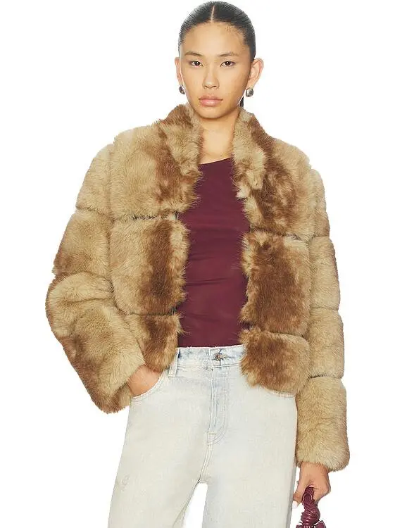 Apparis Sai Mink Coat - Tan
