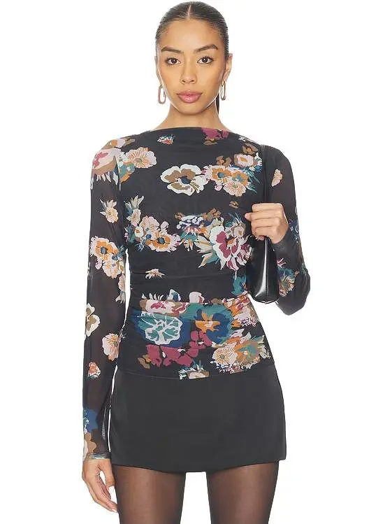 CLEOBELLA Remy Printed Top - Black