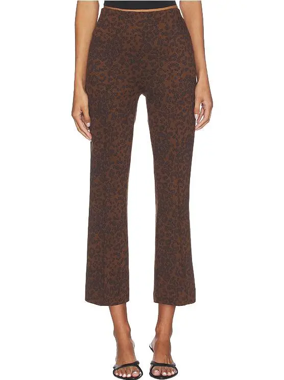 Rag & Bone Irina Ponte Jacquard Kick Flare - Brown
