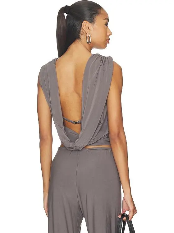 MADISON THE LABEL Kayson Top - Grey