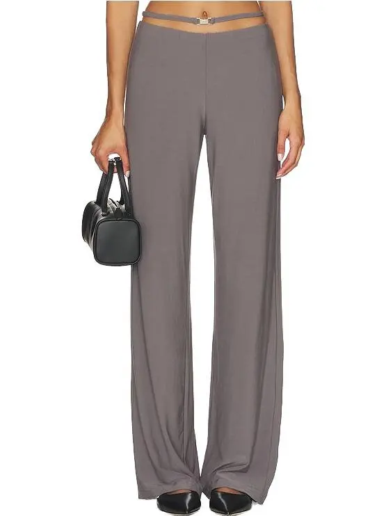 MADISON THE LABEL Windsor Straight Leg Pant - Grey
