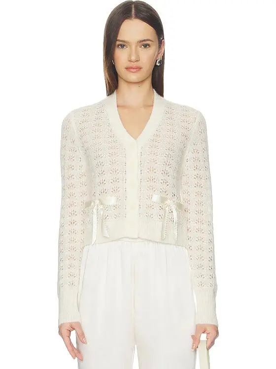 LoveShackFancy Lilly Cardigan - Ivory