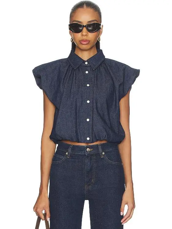 FRAME Shell Top - Blue