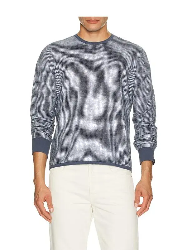 Rag & Bone Gregory Merino Crewneck Sweater - Blue