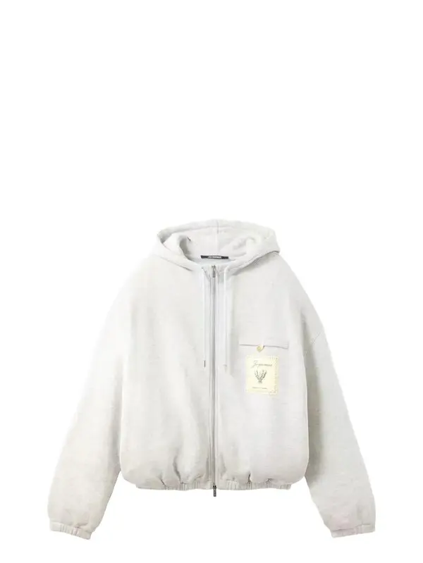 Jacquemus The Torneo Zip-up Hoodie - Grey