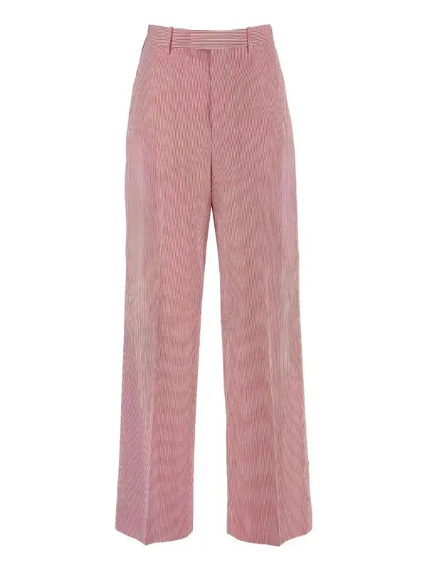 ARMARIUM Striped Tailored Trousers - Red