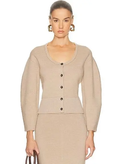 Jacquemus Le Gilet Doppio Knit Cardigan - Multi-beige