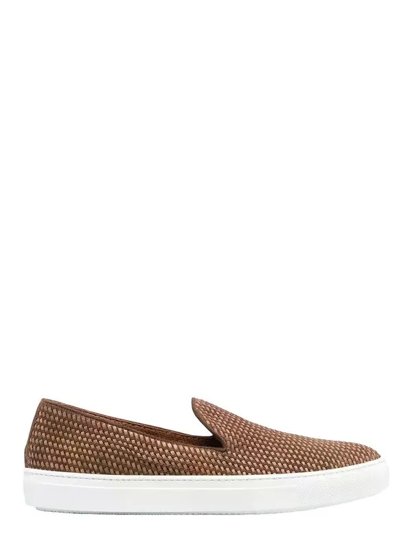 Fratelli Rossetti Woven-detail Loafers - Brown