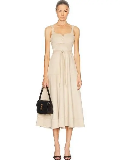 Alexis Kendra Faux Suede Midi Dress - Dune
