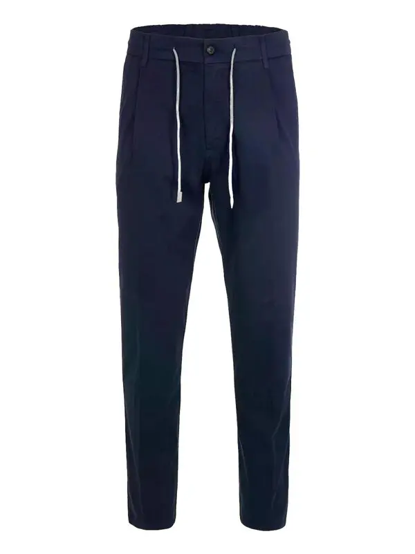 Eleventy Drawstring Trousers - Blue