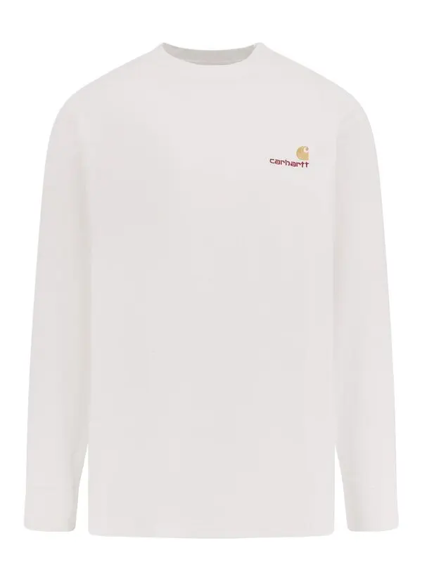 Carhartt Work In Progress L/s American Script Organic Cotton Tshirt - White