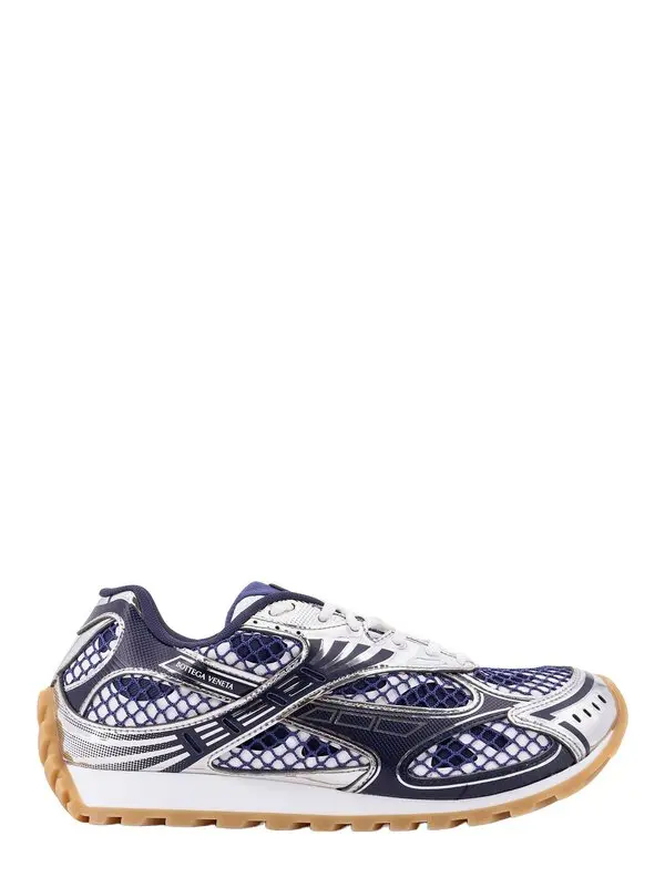 Bottega Veneta Orbit Mesh And Rubber Sneakers - Blue